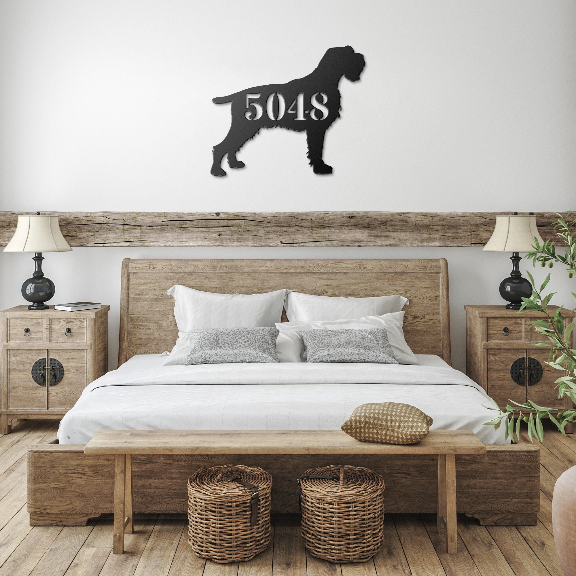 Wirehaired Pointing Griffon Custom House Number Sign, Wired Hair Griff ...
