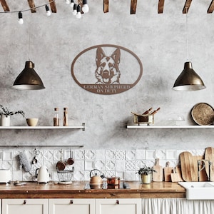 German Shepherd on Duty Metal Sign, German Shepherd Gift, Beware of Dog ...