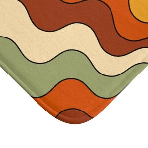 Retro Bath Mat, Funky Bath Rug, 70s Rug, Boho Shower Mat, Groovy 60s ...