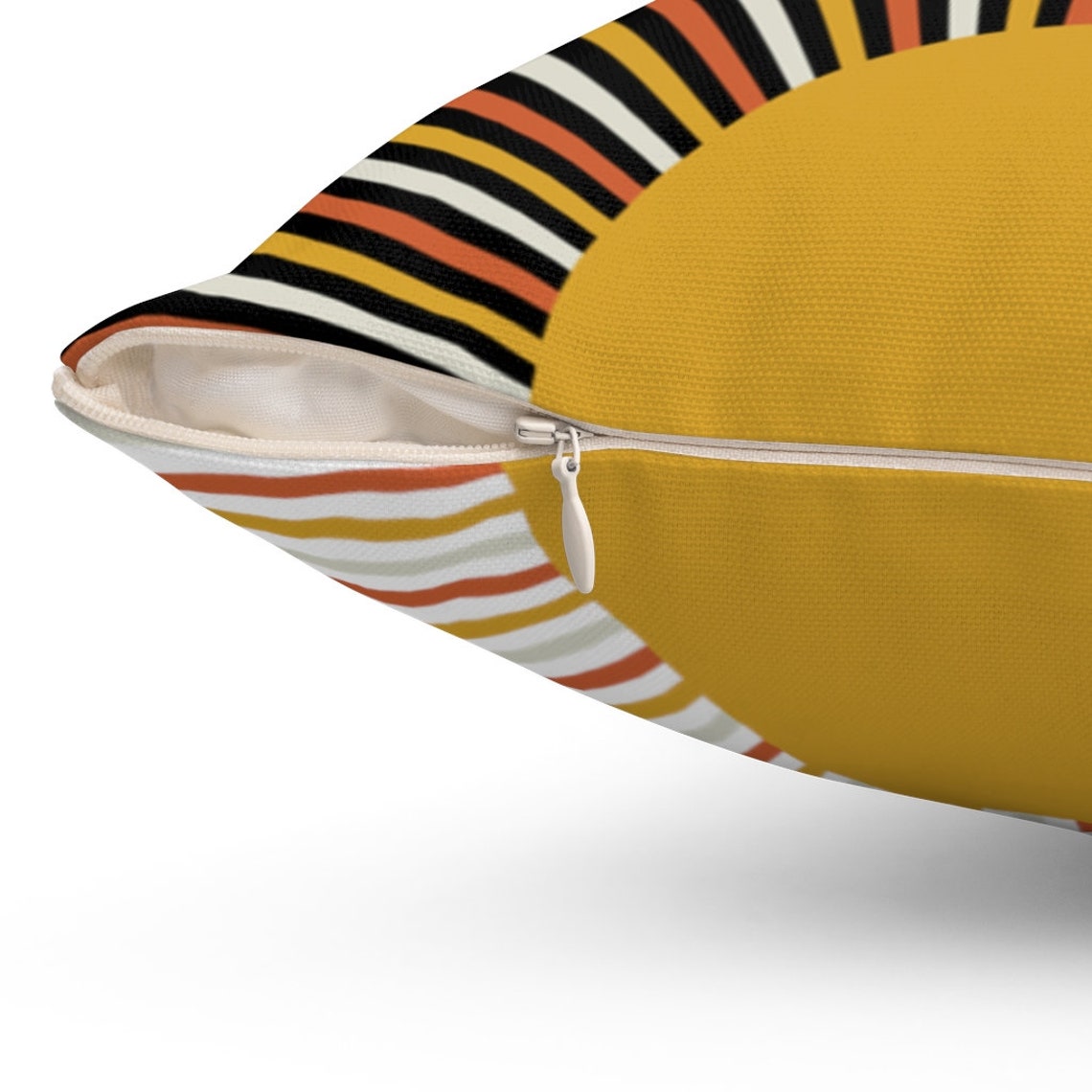 Burnt Orange Mustard Yellow Mid Century Modern Sunset Boho - Etsy