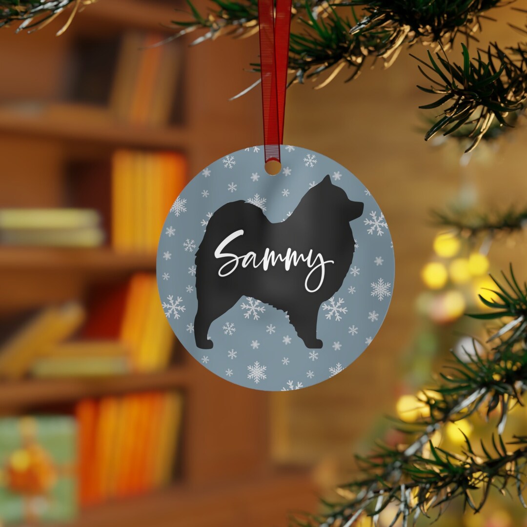 Personalized Samoyed Ornament, Samoyed Gift, Custom Name Dog Ornament ...
