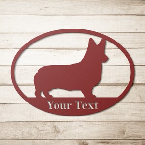 Personalized Corgi Metal Wall Art, Corgi Gifts, Custom House Number ...