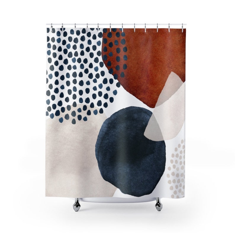 Abstract Art Bath Mat Non-slip Modern Bath Rug With Organic - Etsy