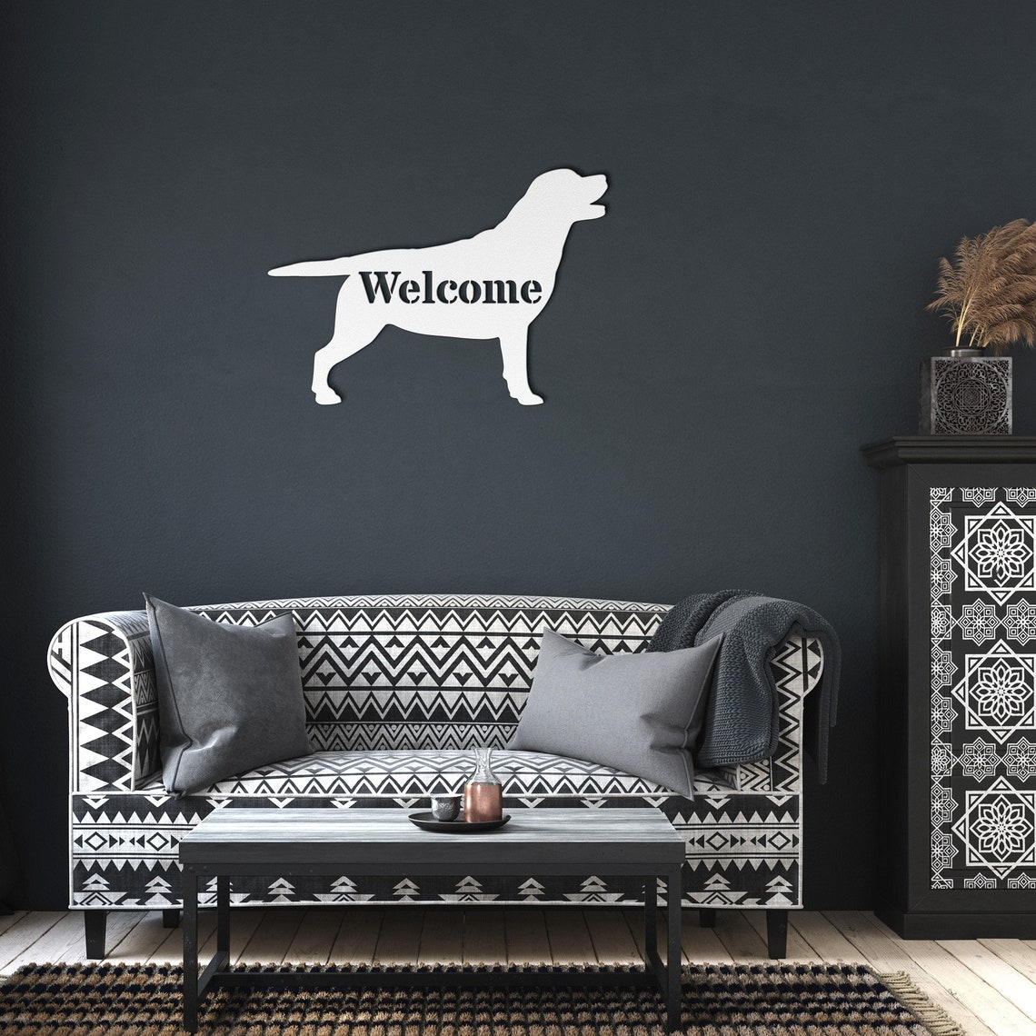 Labrador Welcome Sign for Front Porch, Black Lab Gifts, Labrador ...