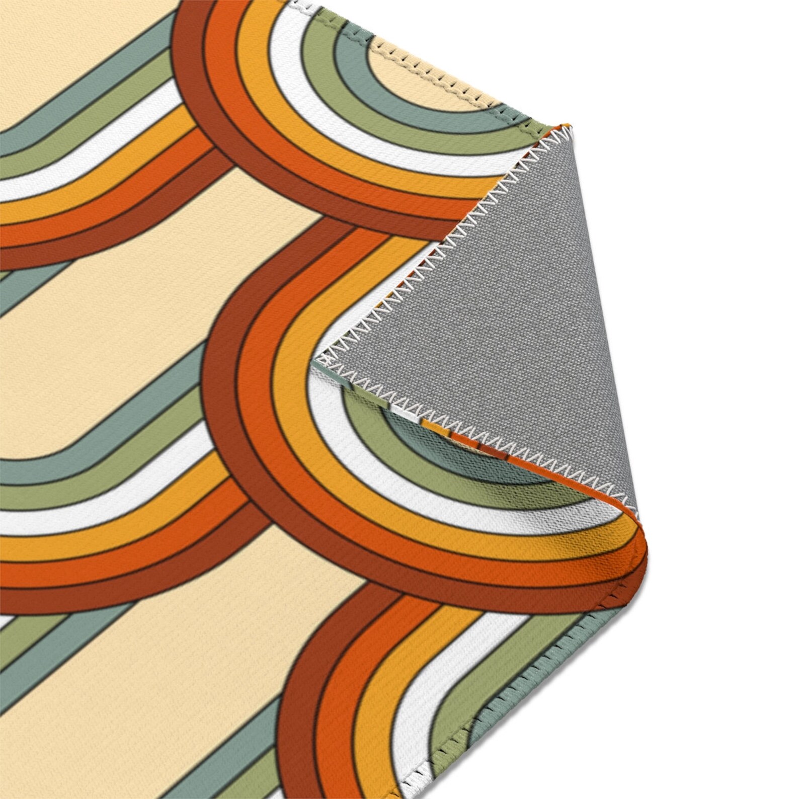 Retro Rug 70s Rug Funky Rug Hippie Rug Colorful Rainbows | Etsy