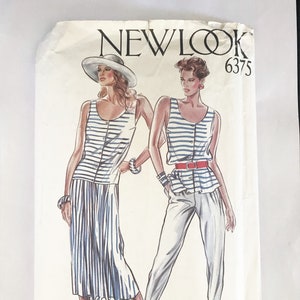 New Look 6375 Sewing Pattern Dress, Top and Trousers Vintage Retro ...