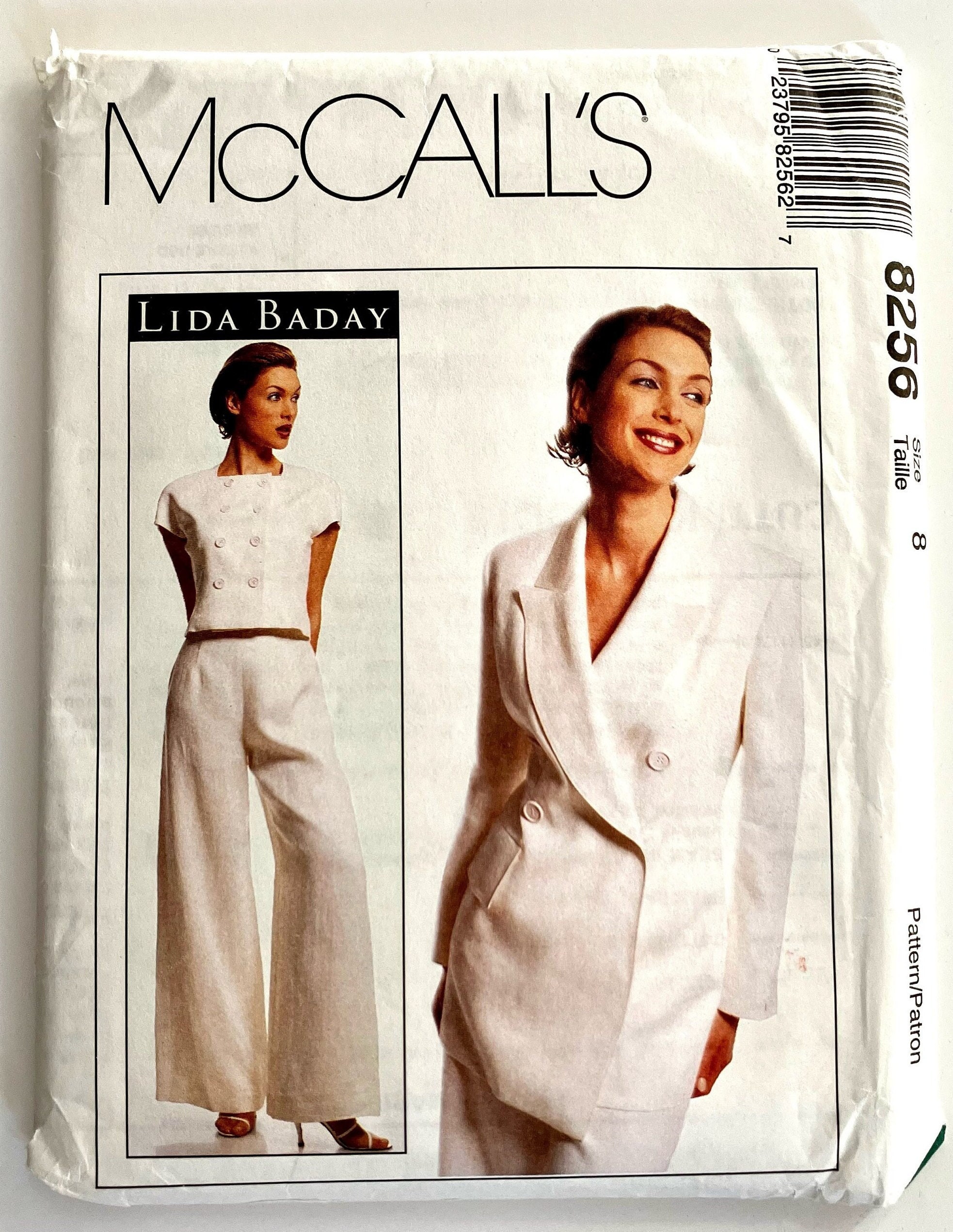Mccall's 8256 Lida Baday 1996 Vintage Sewing Pattern Misses' Jacket ...