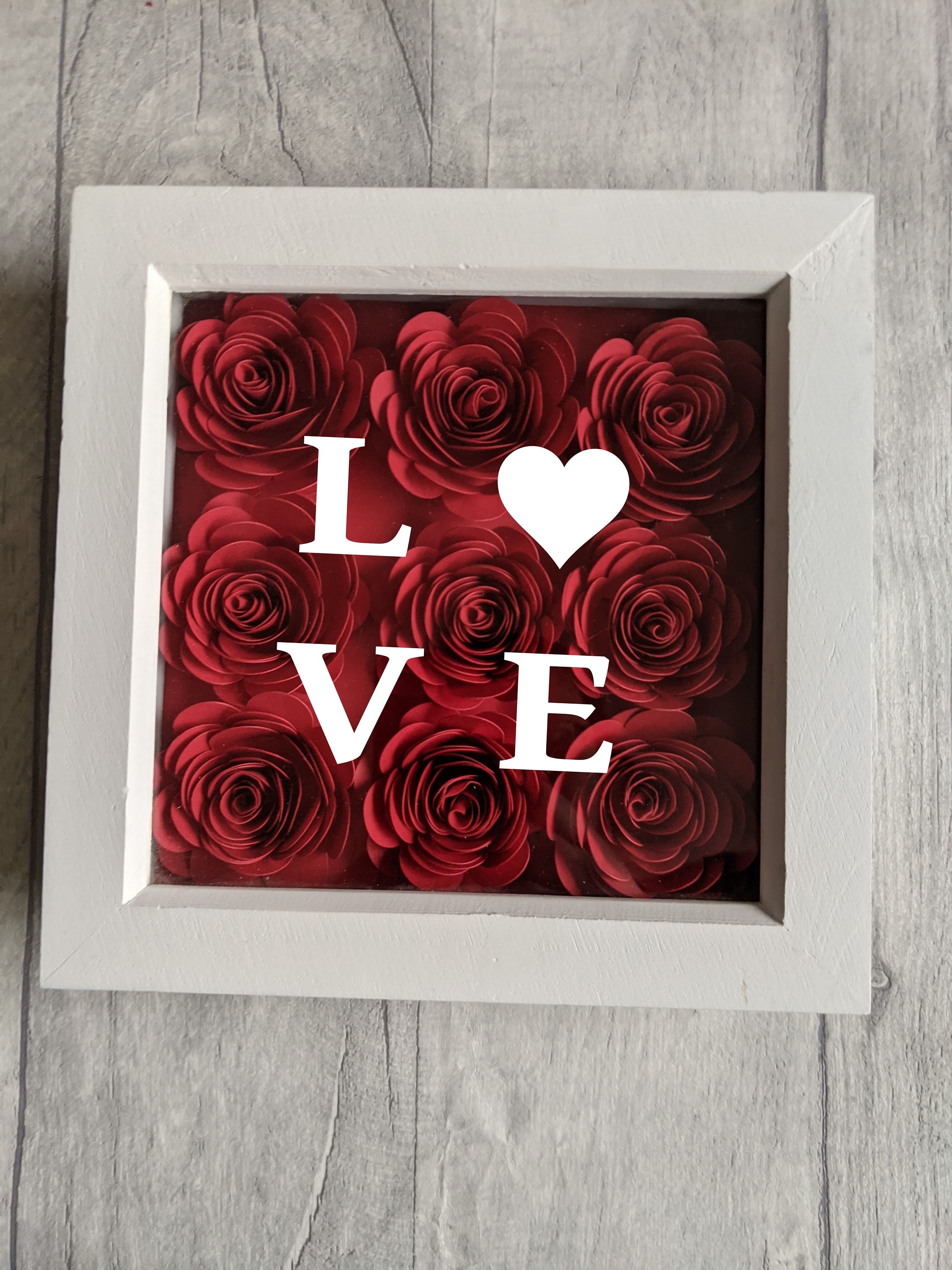 Paper Rose Love Wall Art Paper Flower Wall Decor Rolled | Etsy