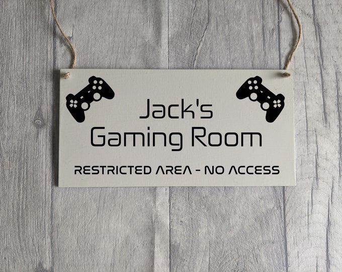 Personalised Game Room Sign Gaming Room Sign Stocking - Etsy UK