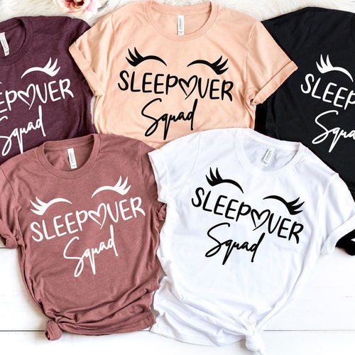 Sleepover Squad Shirts Girls Birthday Party Shirts Slumber - Etsy