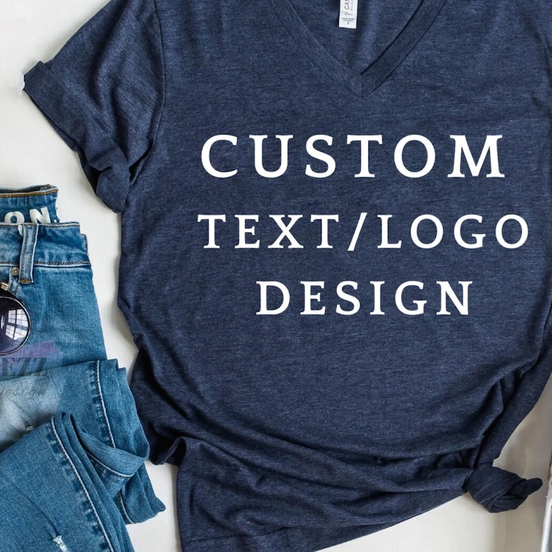 Custom Crew Neck Cotton - Etsy