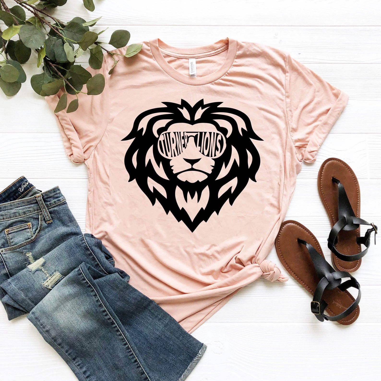 Custom Lion Shirtcustom School Lion T-shirt Personalized - Etsy