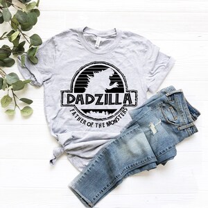 Funny Fathers Day Shirt, God Zilla T-shirt, Funny Dad Tshirt, Dino Tee ...