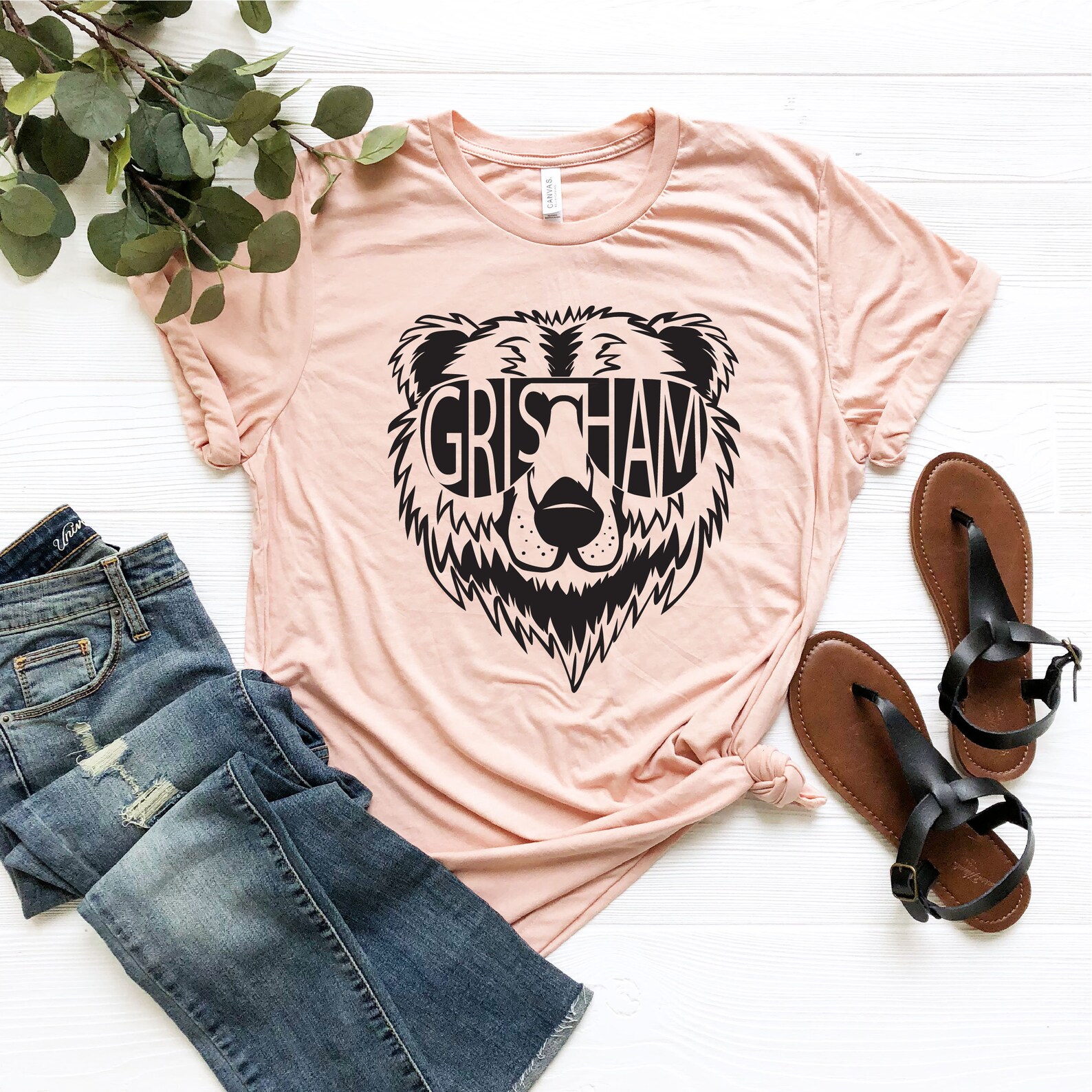 Custom School Grizzly Bear T-shirt Personalized School Mascot - Etsy
