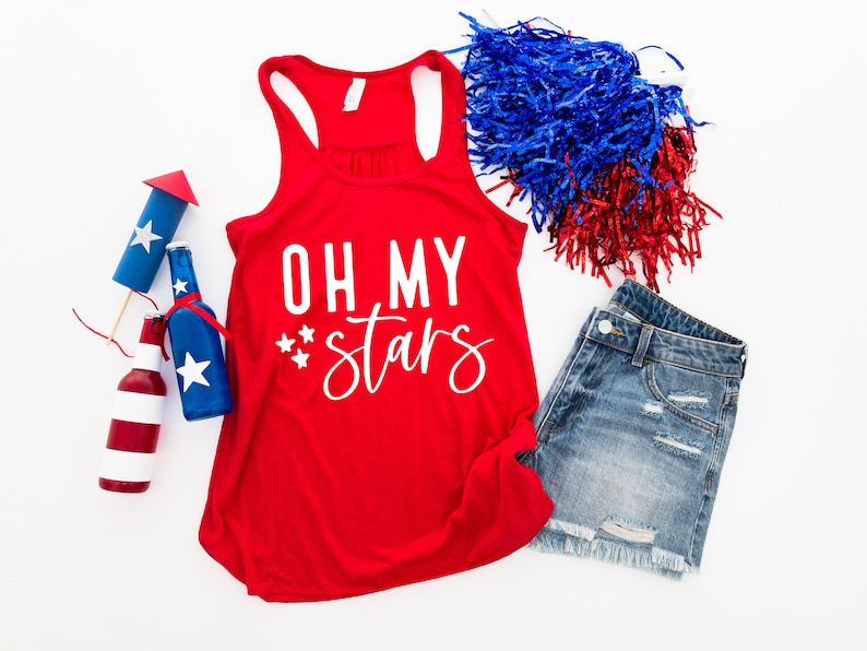 Oh My Stars T-shirt Cute American Flag Outfit Oh My Stars - Etsy