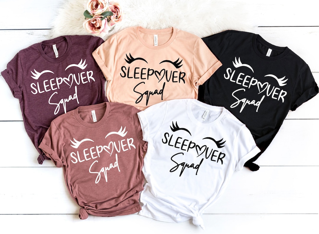 Sleepover Squad Shirts, Birthday Shirt, Slumber Party Shirts, Girls ...