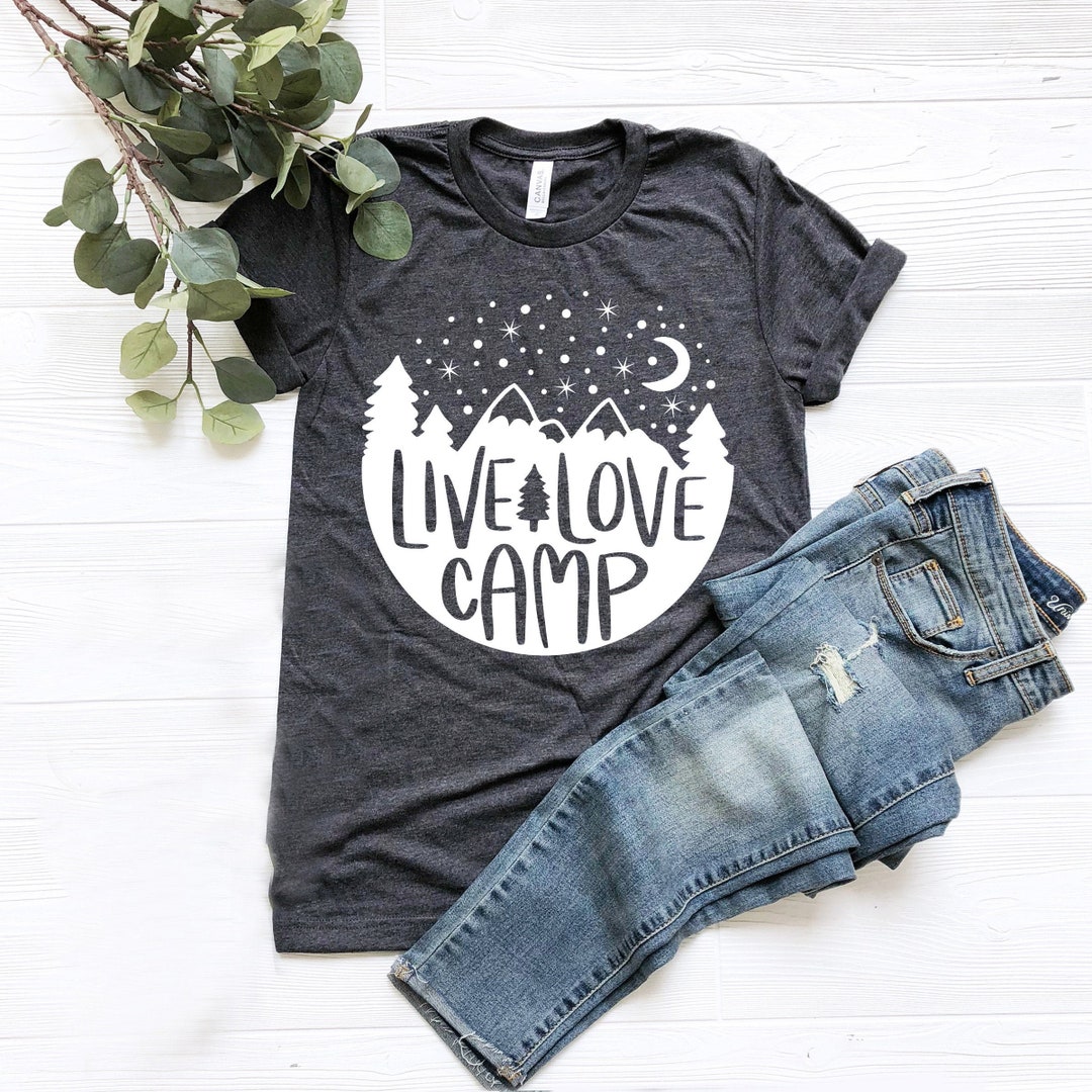 Live Love Camp Shirt, Boho Shirt, Cute Womens Camping Tshirt, Womens ...