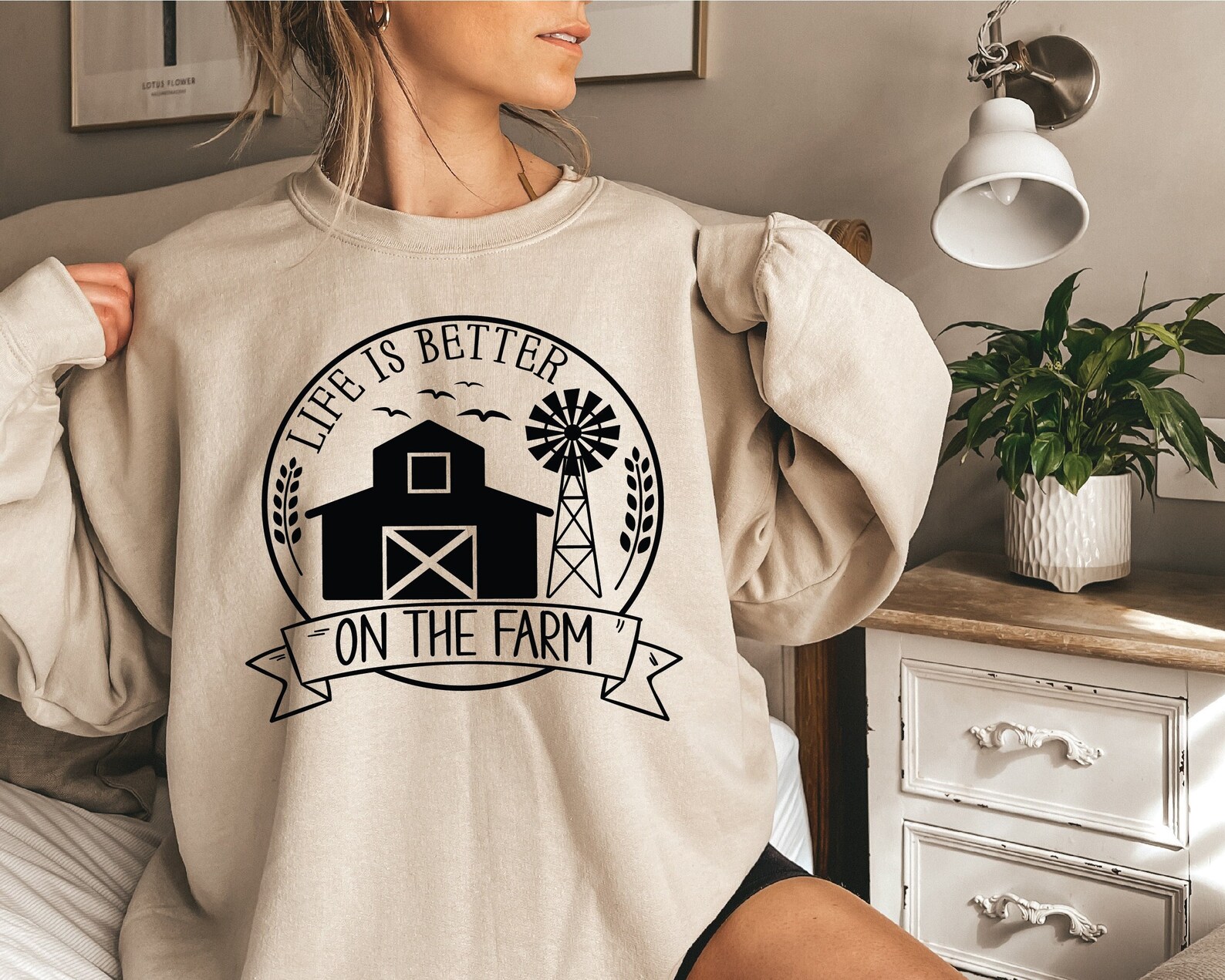 Life is Better on the Farm Sweatshirt, Harvest Sweatshirt, Farmer Wife ...