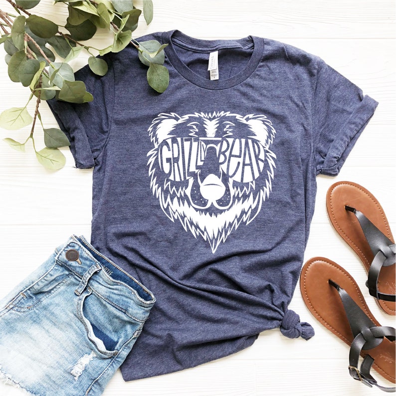 Custom School Grizzly Bear T-shirt Personalized School Mascot - Etsy