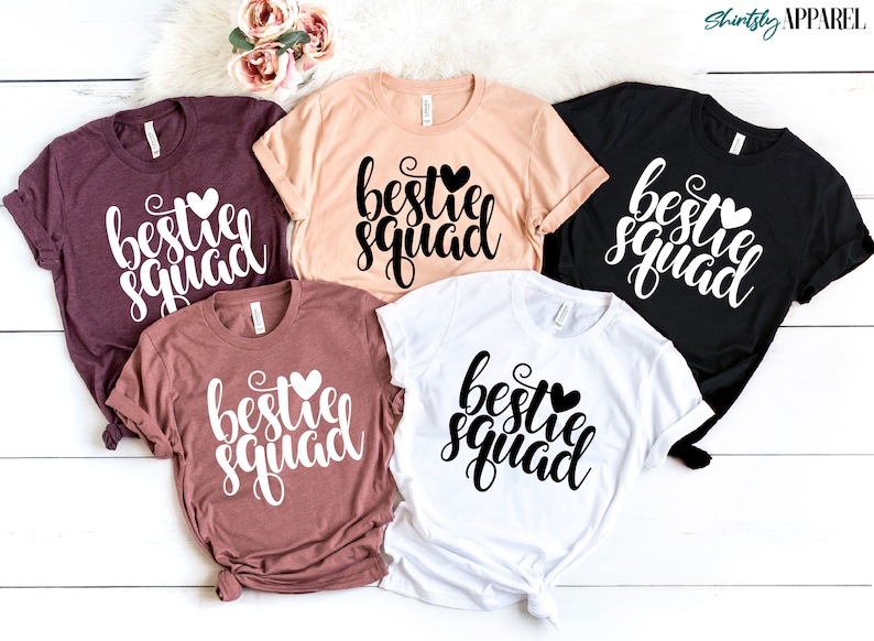 Besties Squad Matching Outfit Shirts Birthday Party Pajamas | Etsy