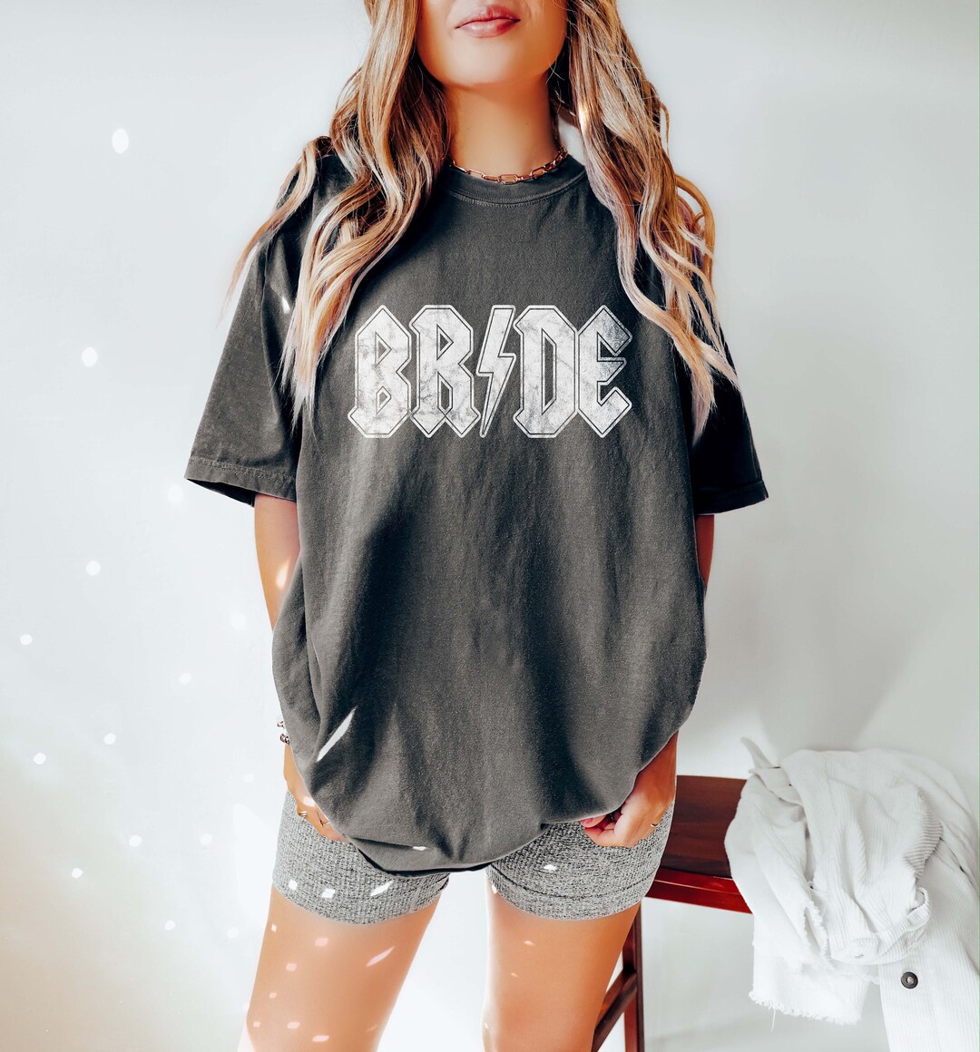 Distressed Bride Shirt - Comfort Colors® - Edgy Bride Shirt - Rock ...