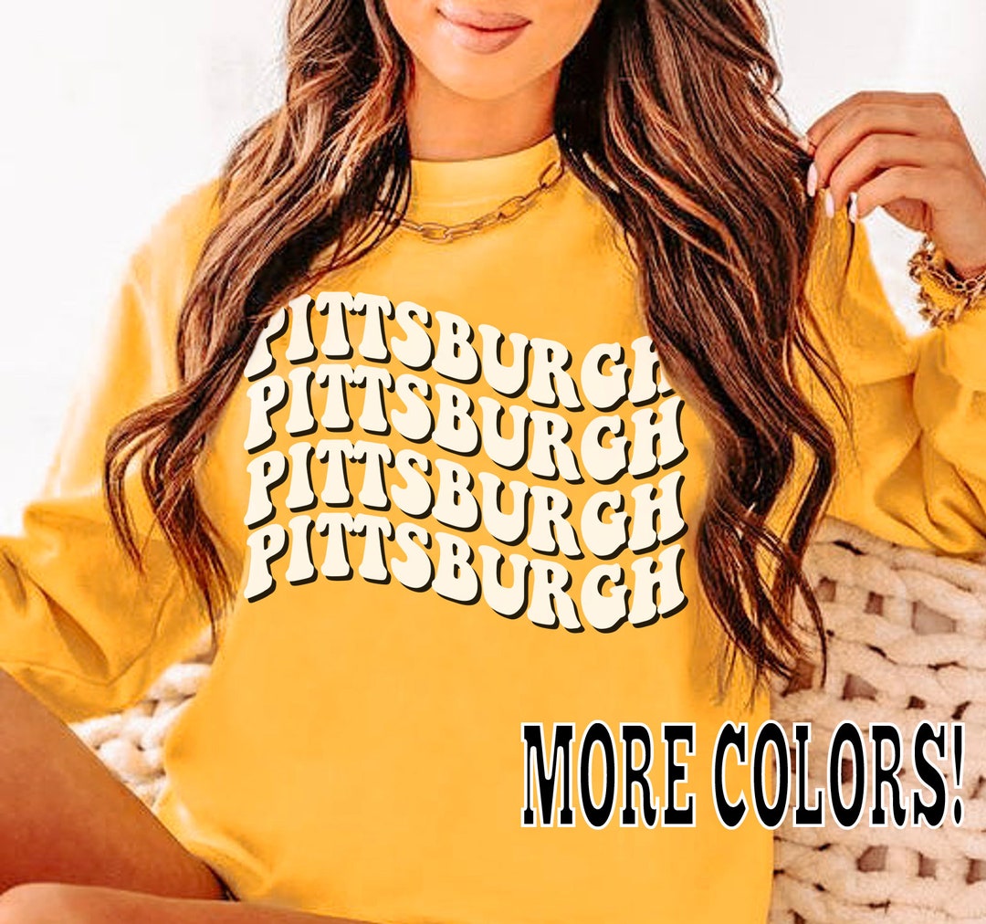 Trendy Pittsburgh Sweatshirt, Pittsburgh Crewneck, Retro Pittsburgh ...