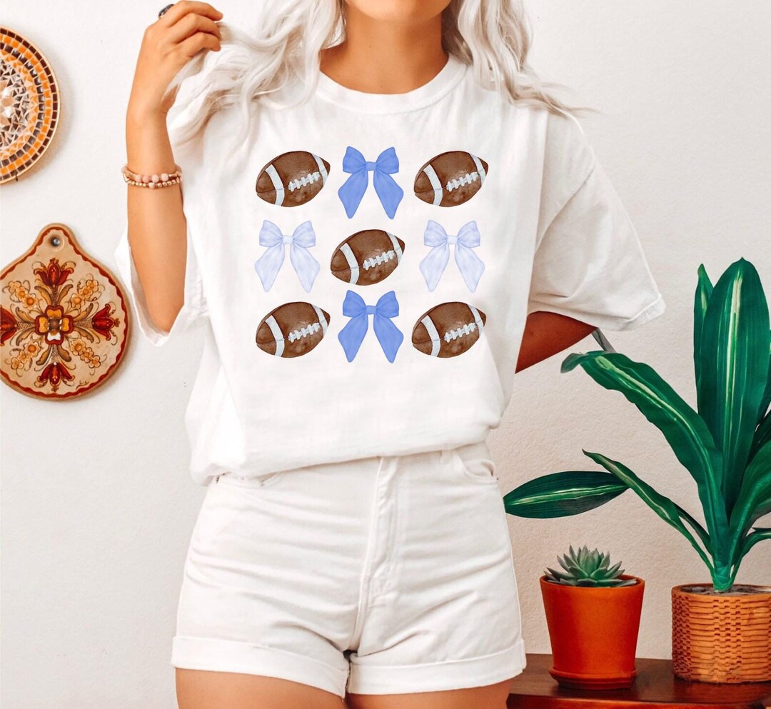 Girly Football Shirt, Cute Bow Football Shirt, Fall Football Shirt ...