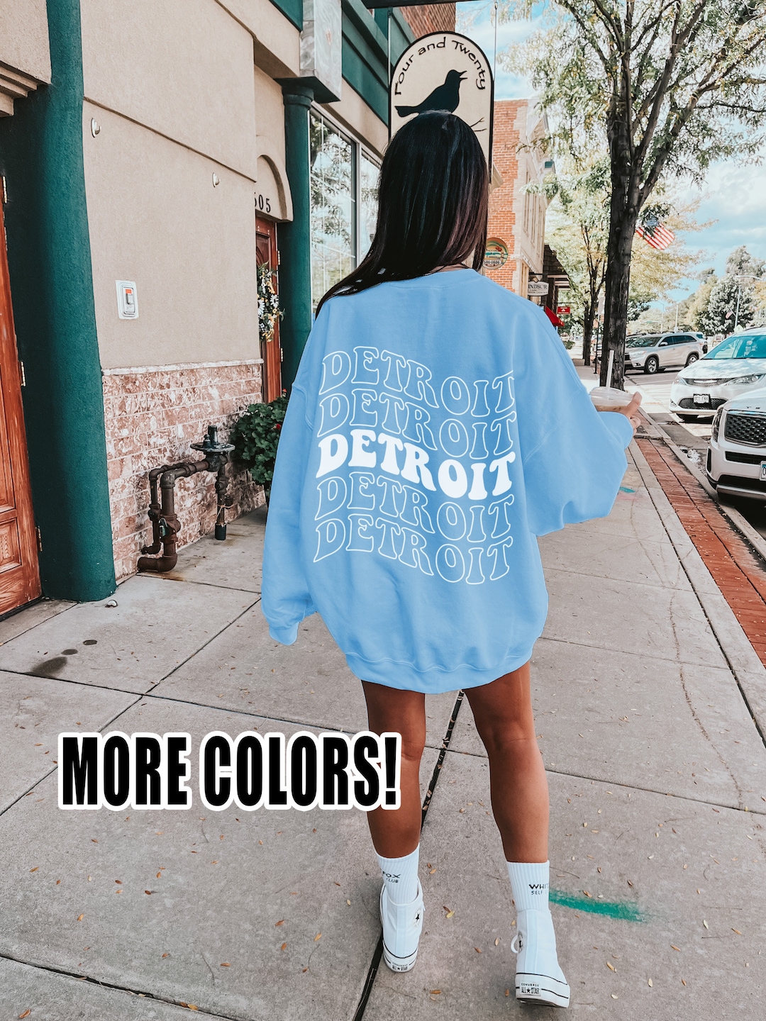 Funky Detroit Sweatshirt - Detroit Crewneck - Trendy Detroit Aesthetic ...