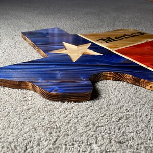 Merica Carved Wooden Texas Shaped Flag - Medium - Etsy