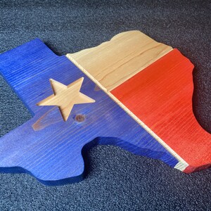 Carved Wooden Texas Shaped Flag - Etsy