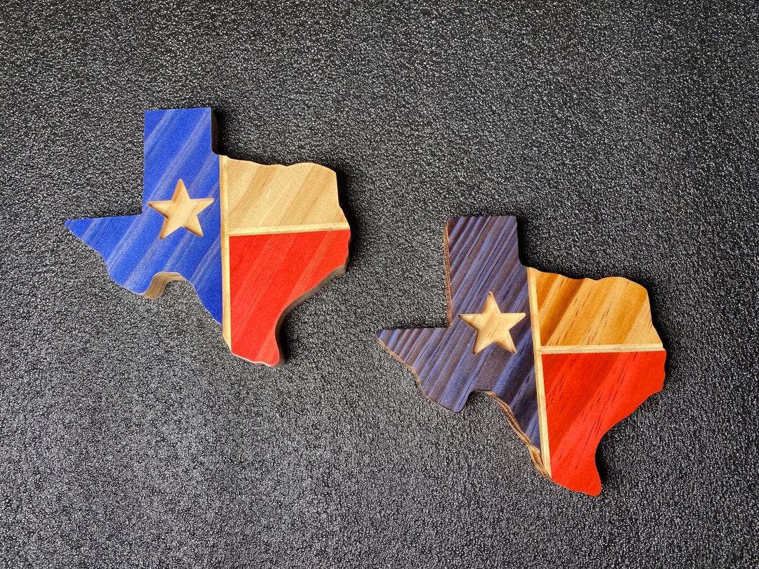 Beautiful Wooden Carved Texas Flags Mantle 2 Pack - Etsy