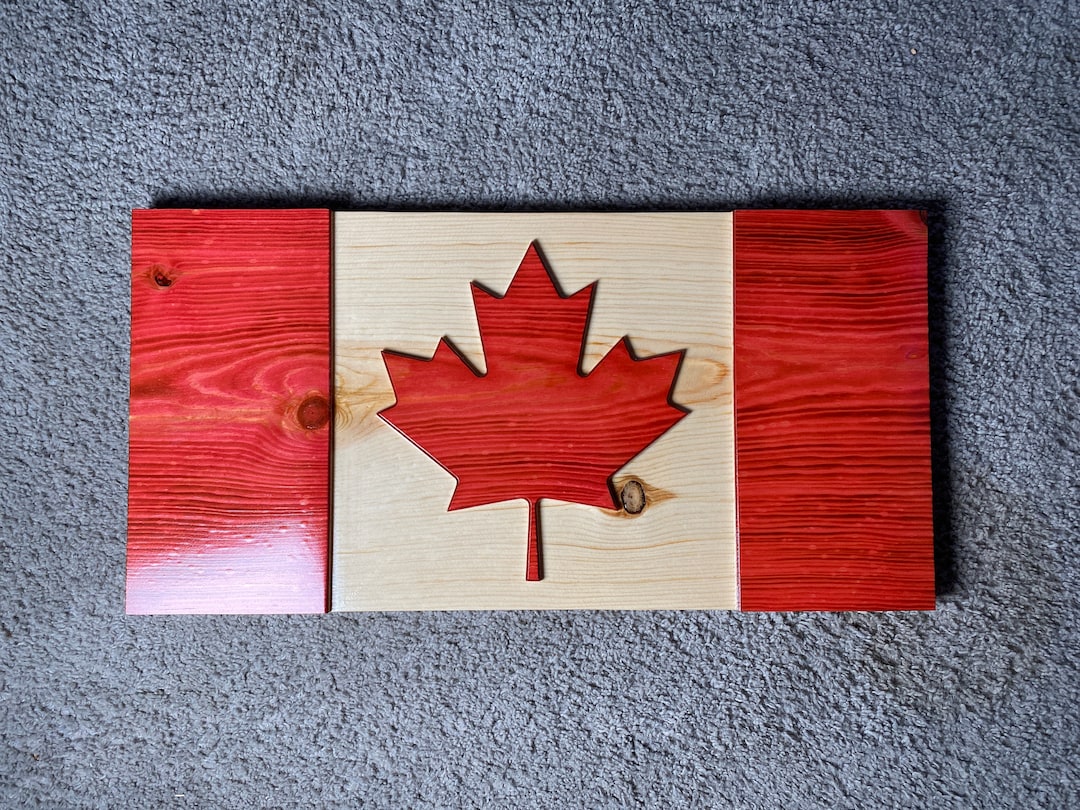 Wooden Canadian Flag - Medium - Etsy