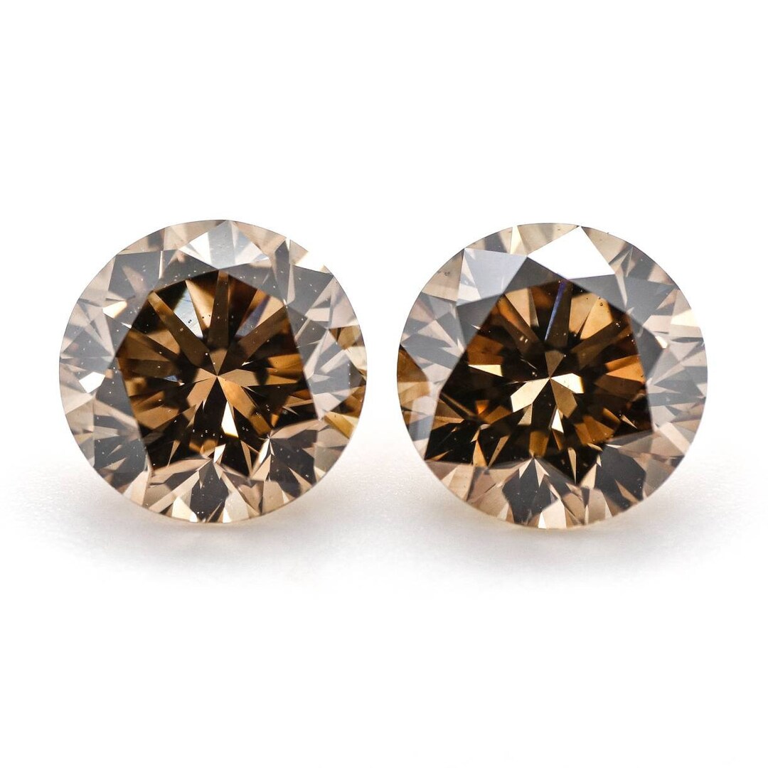 3.02crt Natural Fancy Chocolate Brown Couple Brilliant Diamond - Etsy
