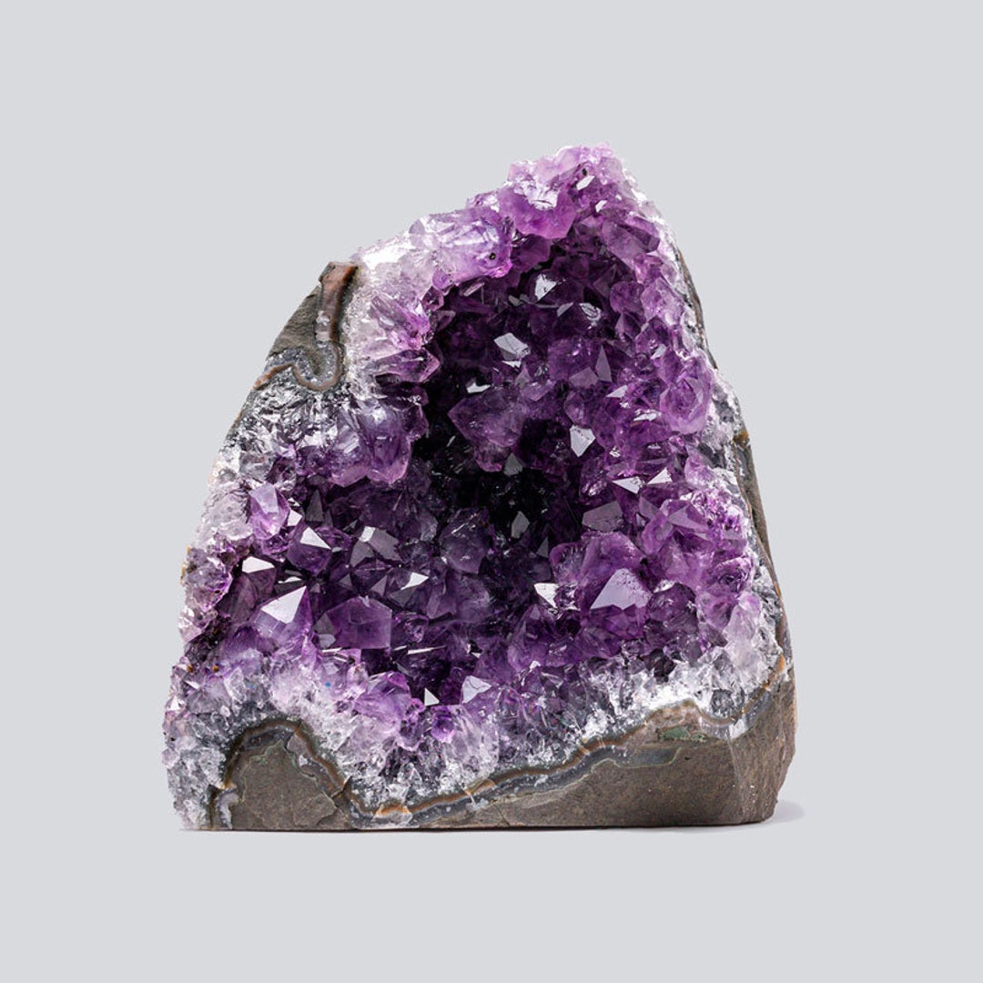 Large Natural Amethyst Crystal Cluster From Uruguay - Deep Purple Color ...