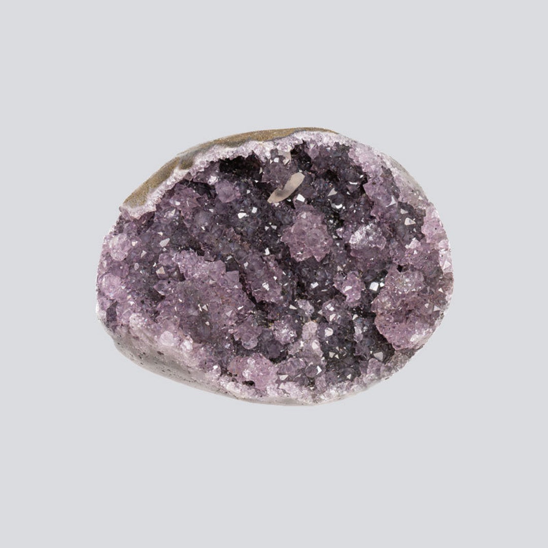 Raw AAA+ Amethyst Crystal Geode – 0.77 Lbs, 4x2.5x2.25 in Exclusive and ...