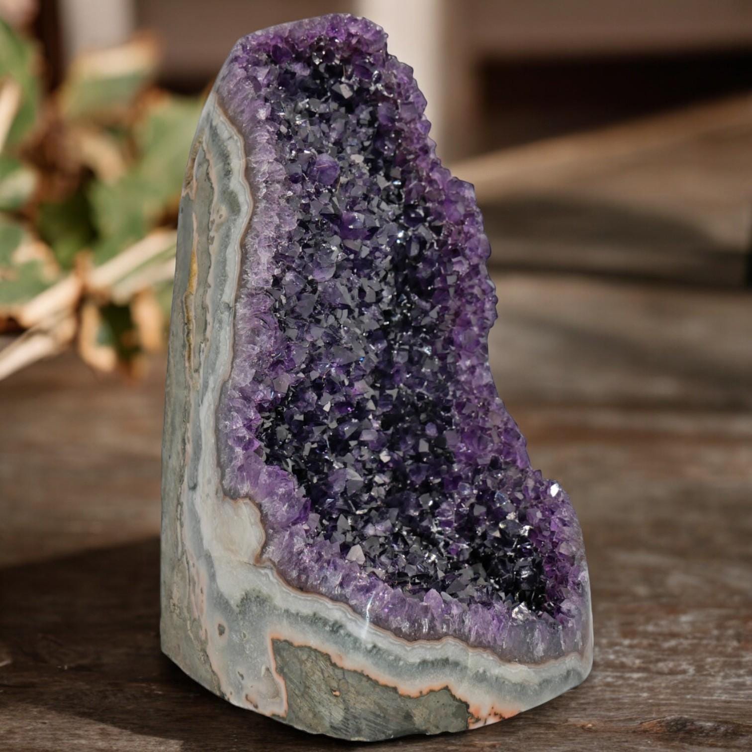 X-large Uruguayan Amethyst Crystal Cluster Geode - Deep Purple - Etsy