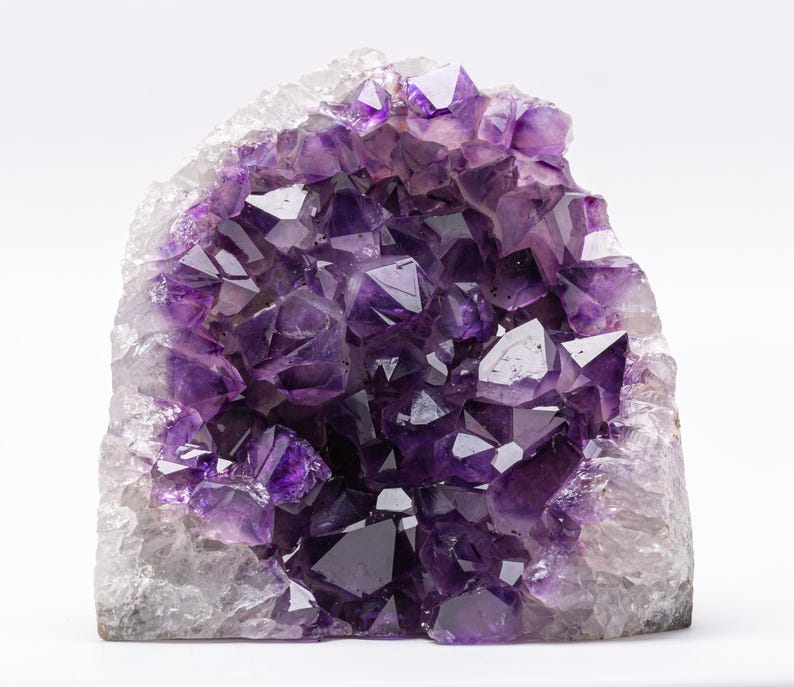 Large Natural Amethyst Crystal Cluster From Uruguay - Deep Purple Color ...