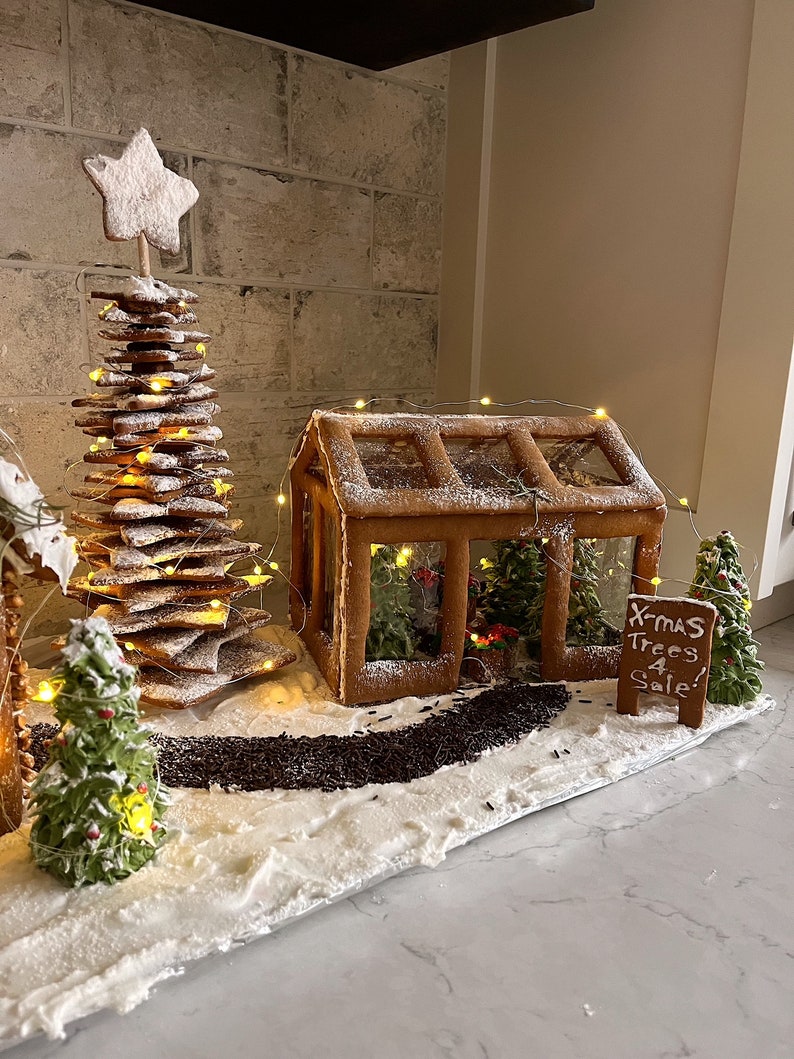 Greenhouse Gingerbread House Template - Etsy