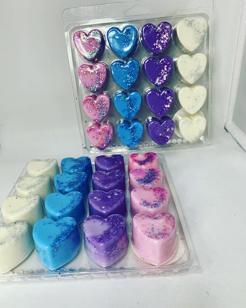 16 Heart Wax Melt Clamshells - Etsy
