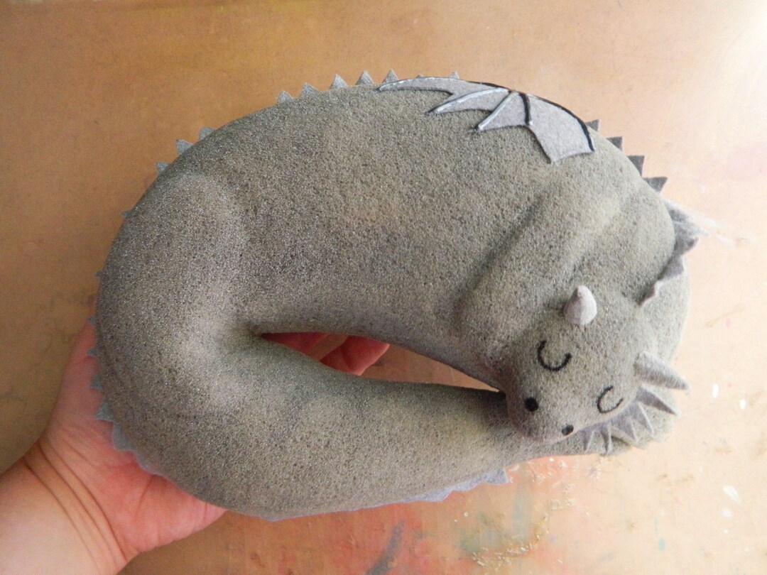 Silver Sleeping Dragon Squishy - Etsy