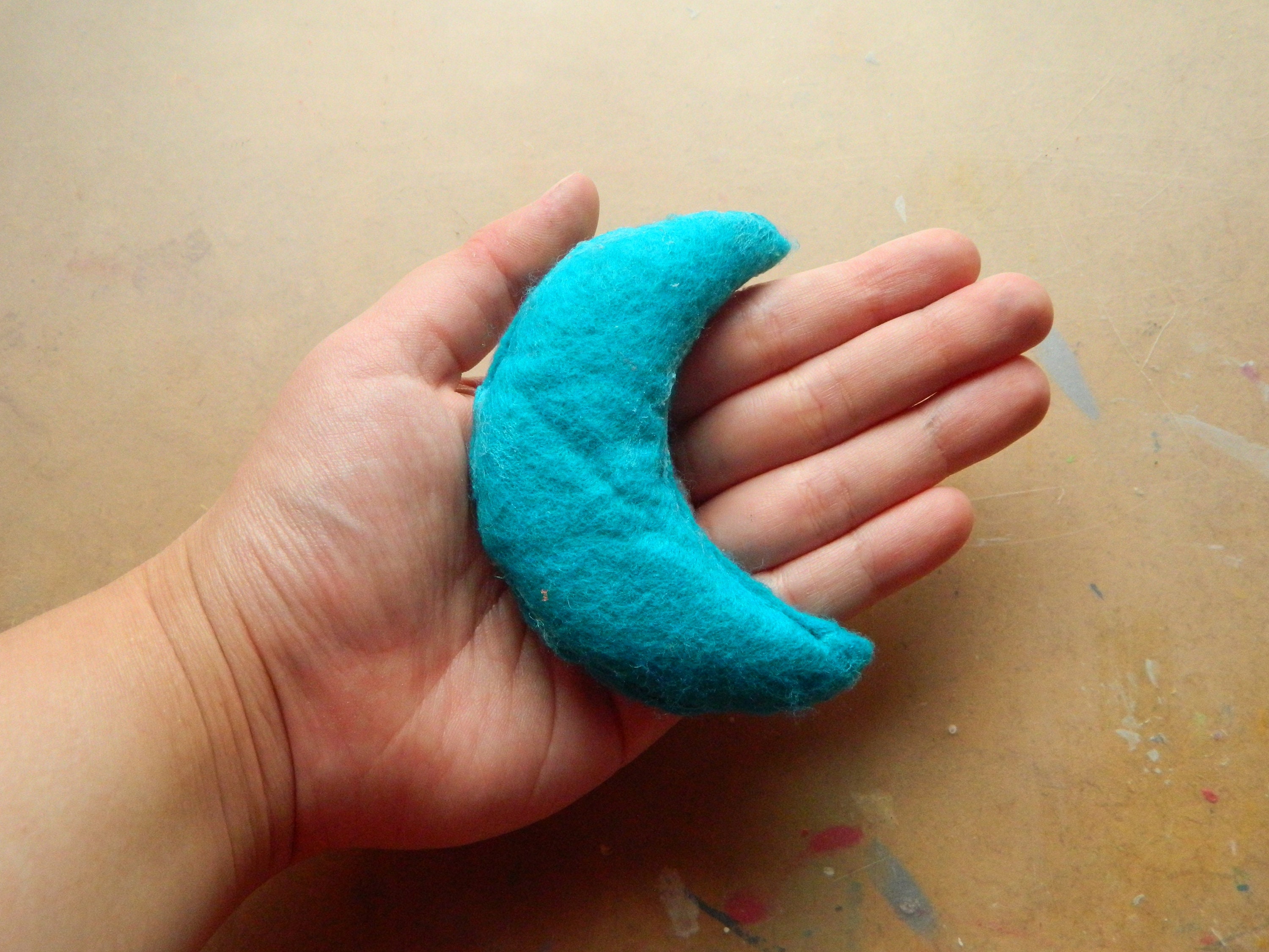 Aqua Crescent Moon Squishy/plush - Etsy UK
