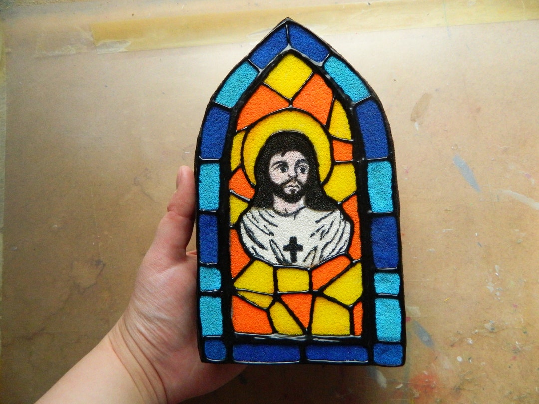 Jesus Stained Glass Window Squishy - Etsy