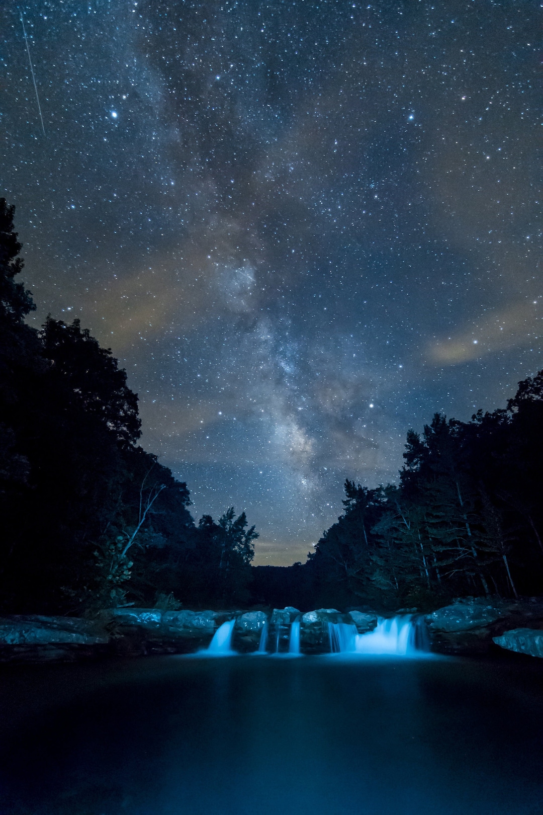 Milky Way Over King's River Falls Waterfall Original Photograph Photo ...