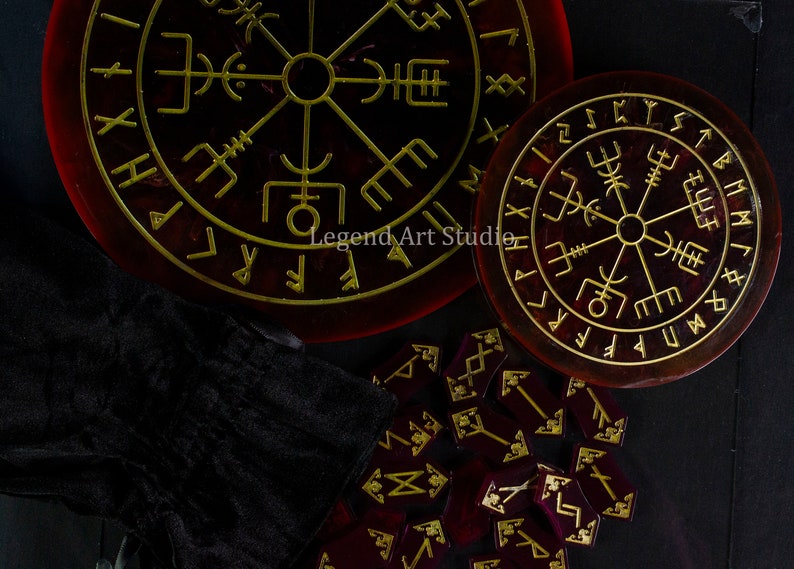 Resin Futhark Rune Casting Board, Norse Divination Board, Resin Rune ...