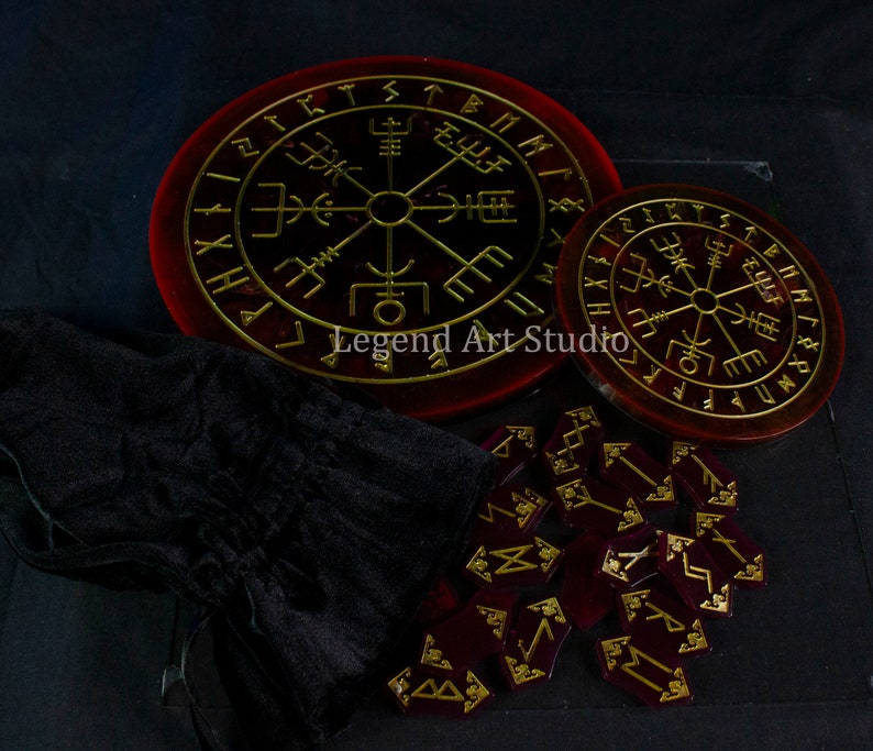 Resin Futhark Rune Casting Board, Norse Divination Board, Resin Rune ...