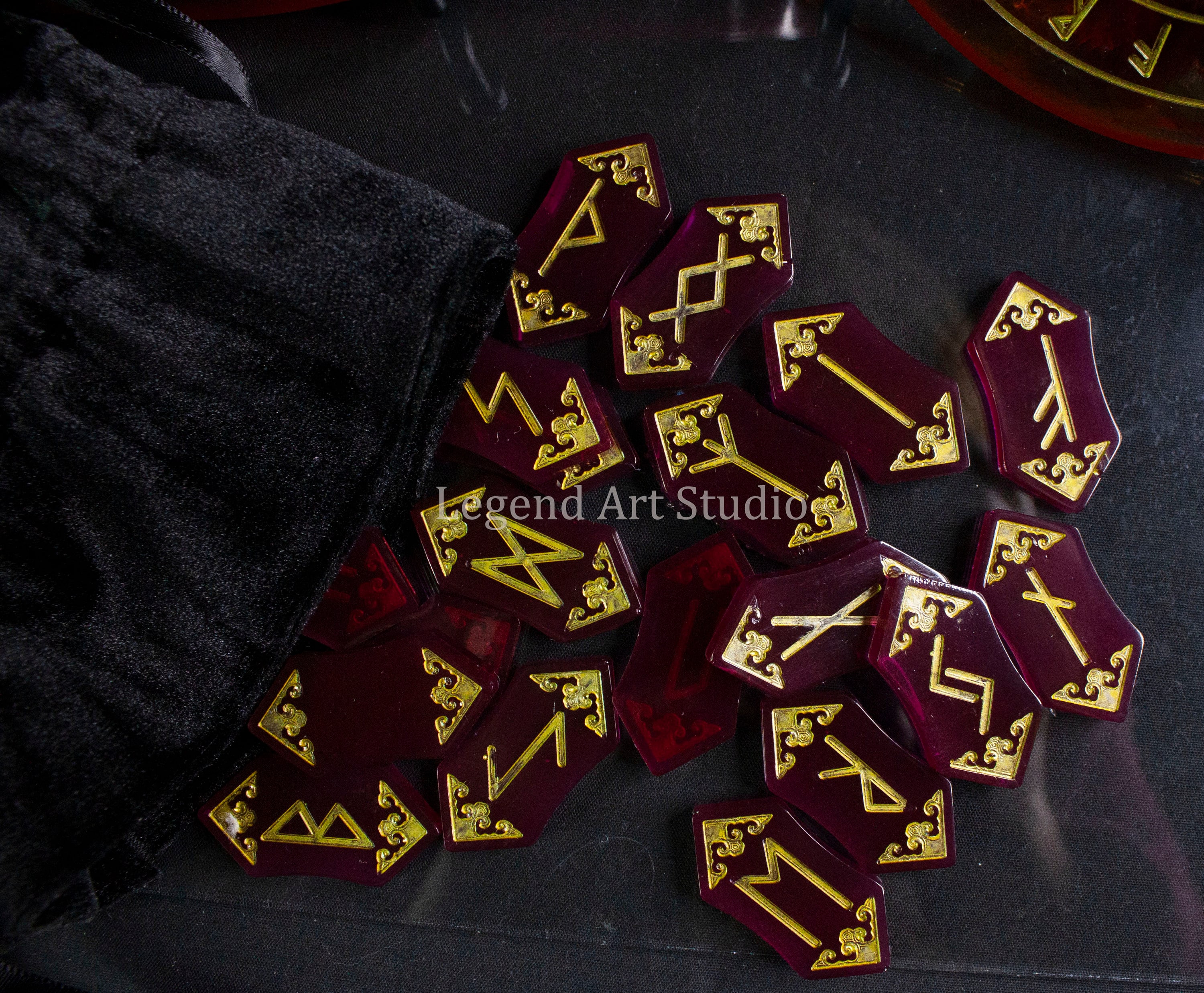 Resin Futhark Rune Casting Board, Norse Divination Board, Resin Rune ...