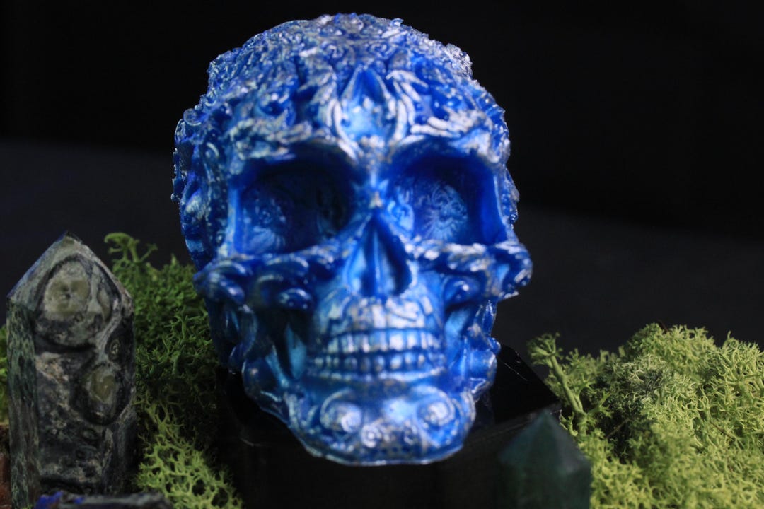 Arcane Resin Skull – Gothic Decor, Witchy Altar Skull, Dark Academia ...