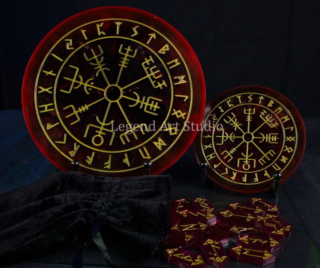 Resin Futhark Rune Casting Board, Norse Divination Board, Resin Rune ...