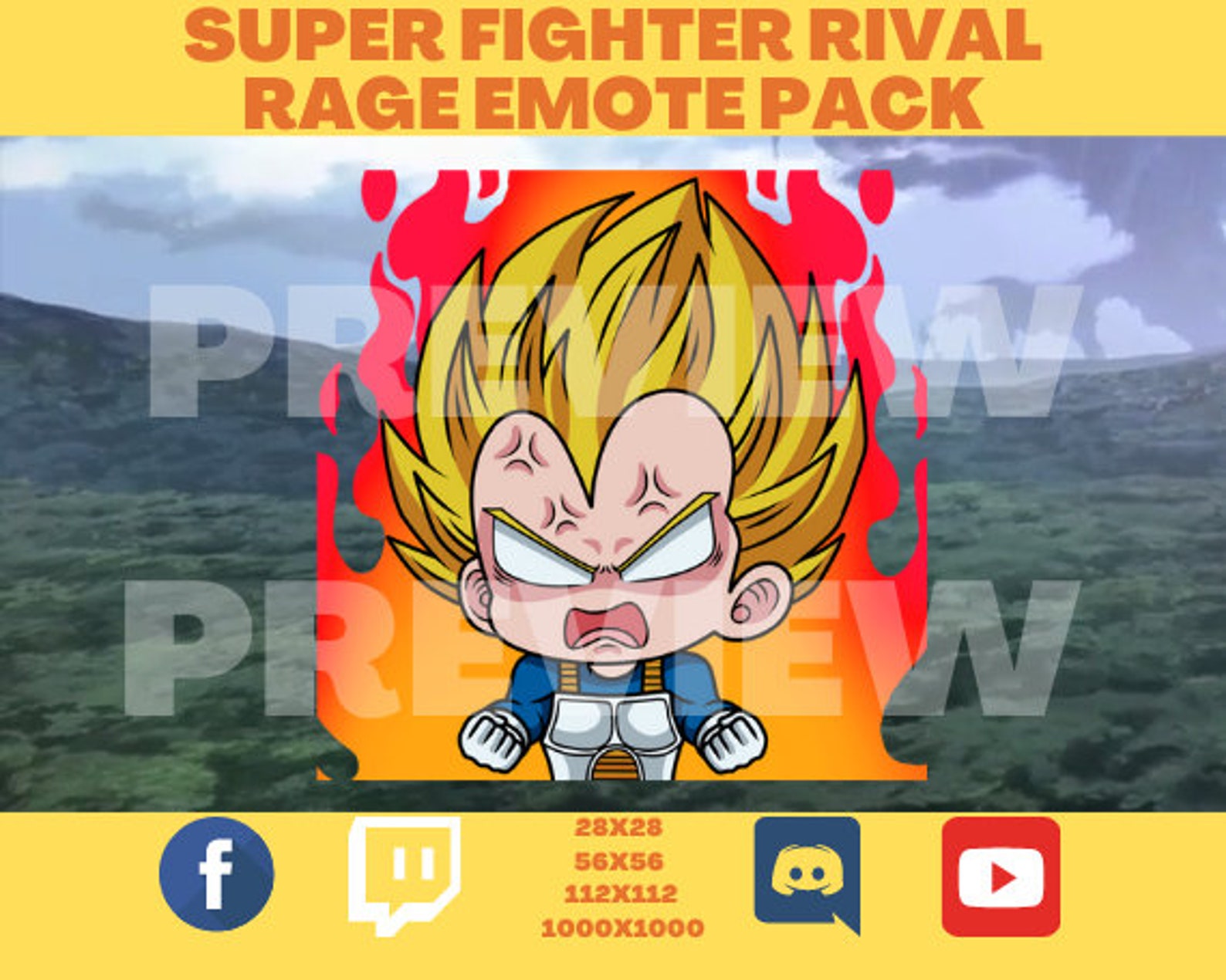 Super Fighter Rival Rage Emote Twitch Emote Anime Emote - Etsy UK