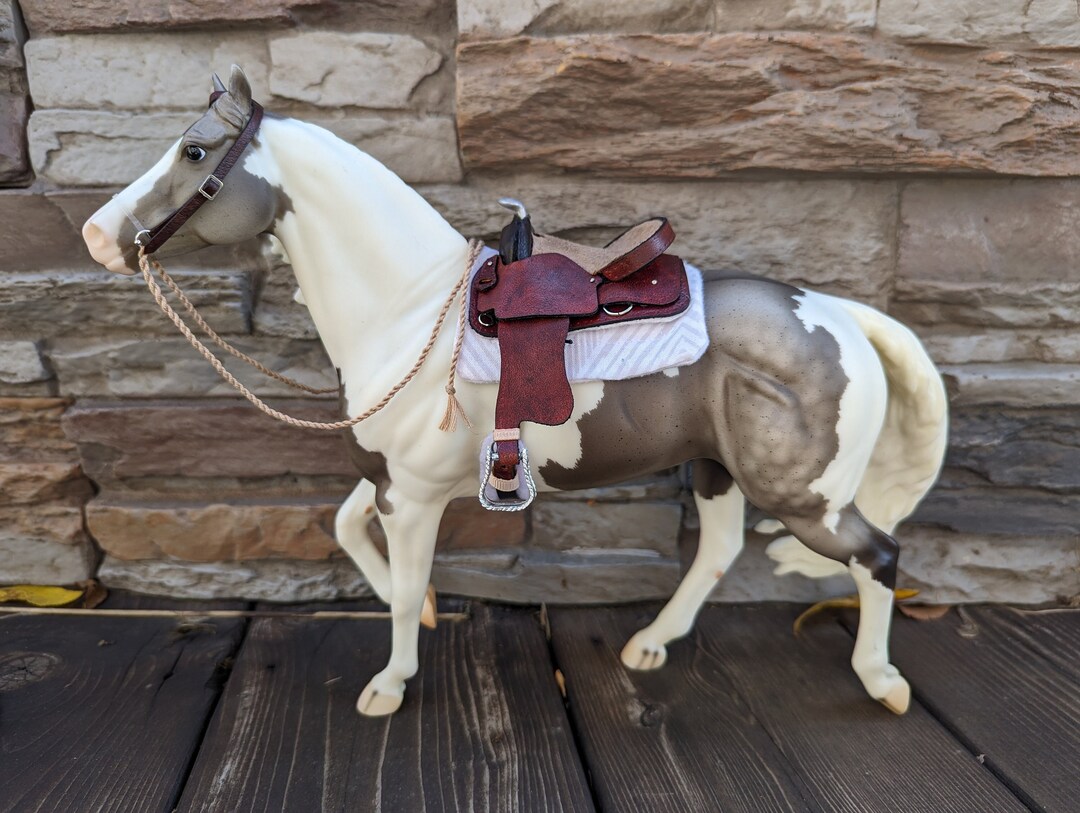 Model Horse Western Saddle Set Traditional (1:9 Scale) - Chocolate - Etsy
